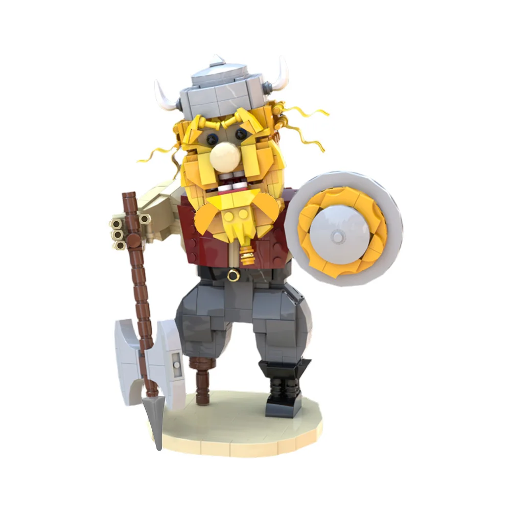 MOC Viking Warrior Building Blocks Model Medieval Viking Tribe Viking ...