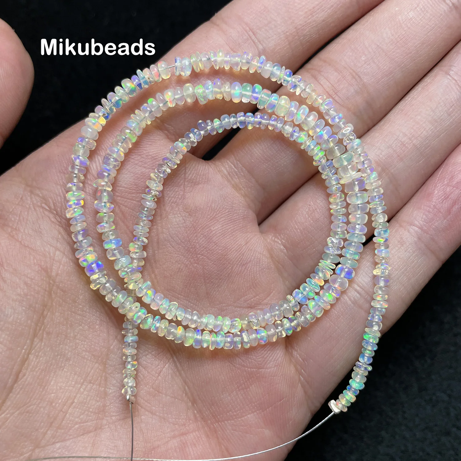 Wholesale Natural 5A Opal Rondelle Flat Loose Beads For Making Jewelry ...
