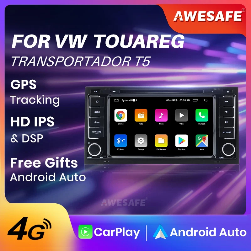 Awesafe Px9 8+128gb Carplay Gps Track 2din Android Autoradio For Vw Volkswagen Touareg 2004 ...