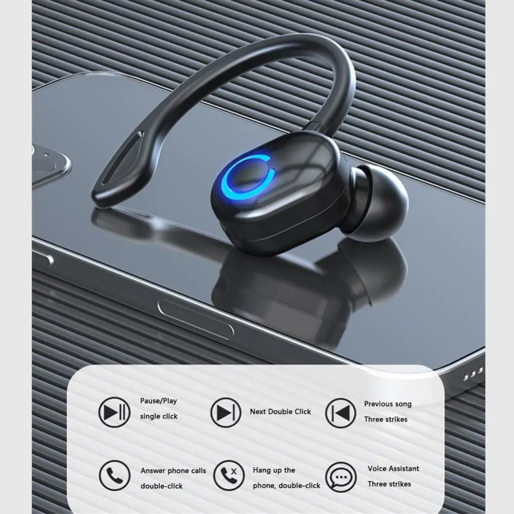 Portable-Headset-5-2-Ear-Hook-Type-Low-Delay-Noise-Reduction-Single-Ear ...