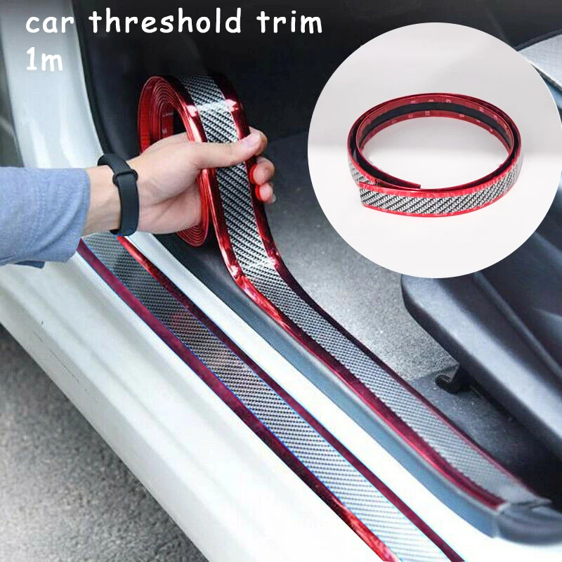 Car-Stickers-Anti-Scratch-Door-Sill-Protector-Rubber-Strip-Carbon-Fiber ...