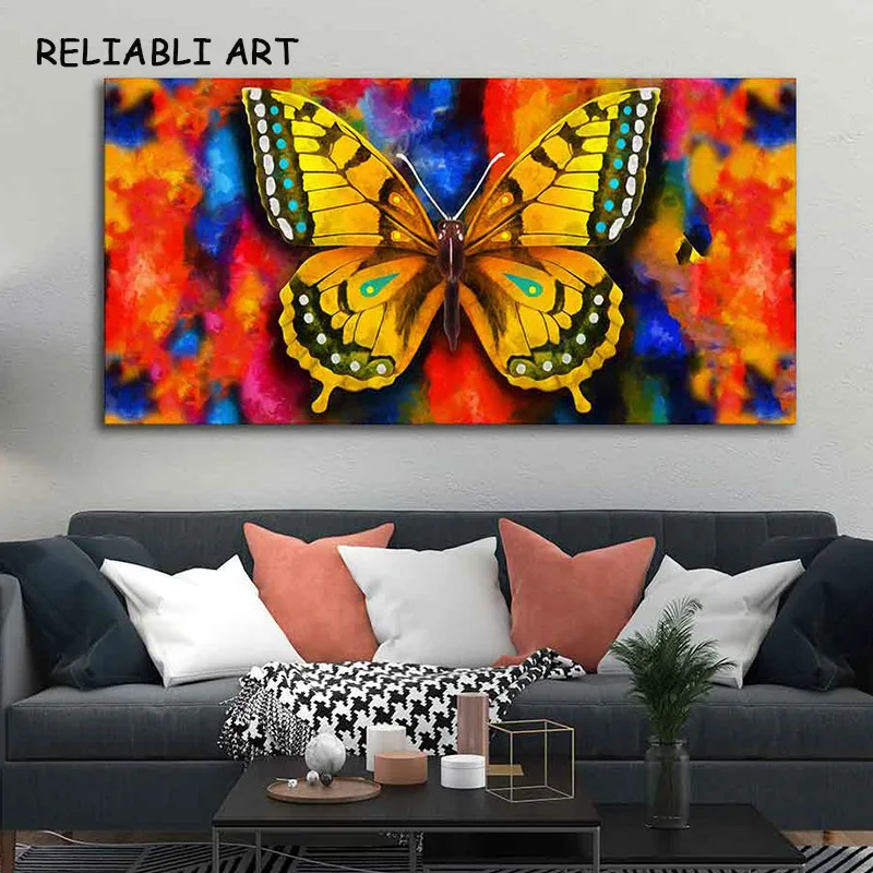 Buntes-Schmetterlings-tier-plakat-und-druckt-Wand-kunst-bilder-lgem-lde ...