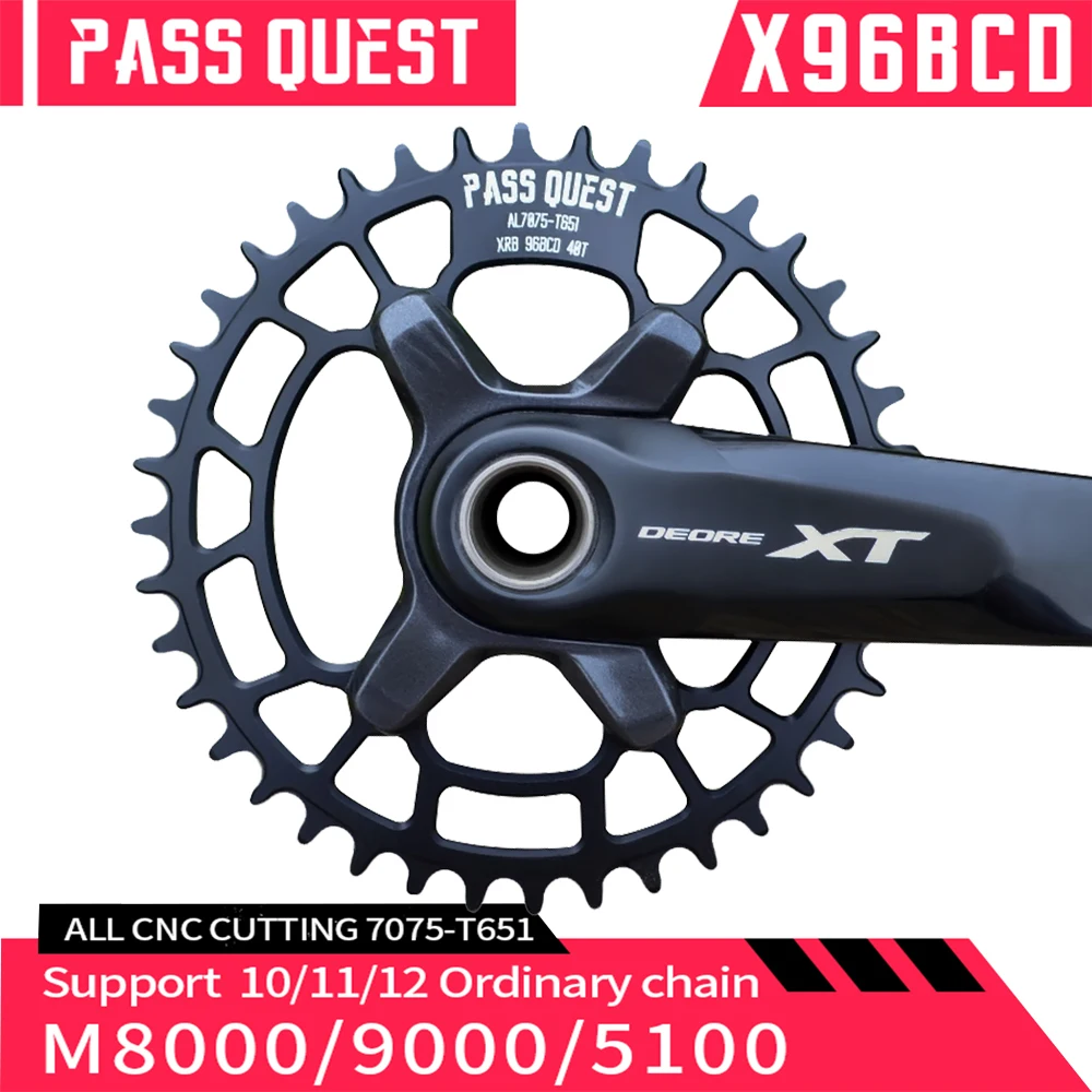 PASS-QUEST-96BCD-Bicycle-Chainring-Narrow-Wide-Chainwheel-Round-Disc-30 ...