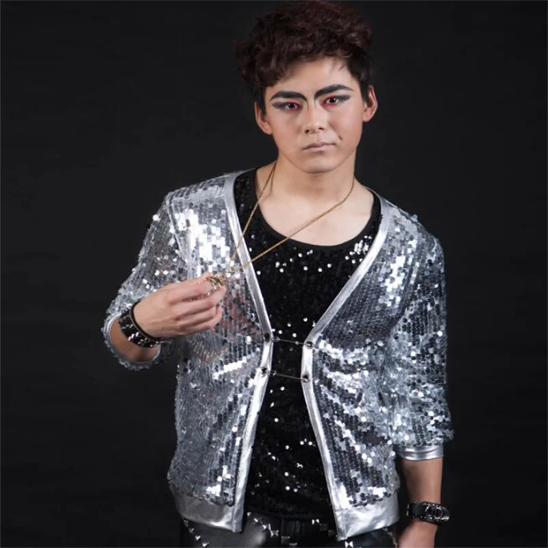 Silver Rock Men Suit Designs Personalized Stage Costumes For Singers ...