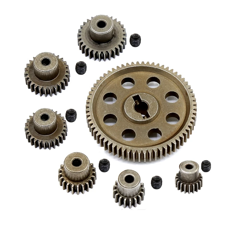 11184-Metal-Diff-Main-Gear-64T-Motor-Pinion-Gears-For-1-10-RC-Car-HSP ...