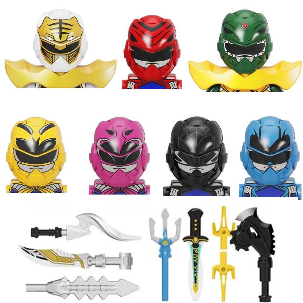 Lego Mini Figures Power Rangers | Lego Power Rangers Minifigures - 7pcs ...