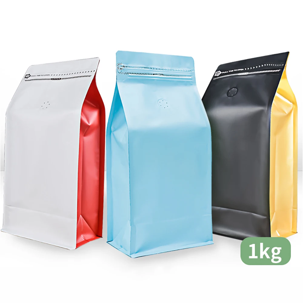 50PCS High Barrier Matte Black Flat Bottom Beans Bags Herbs Snack Tea ...