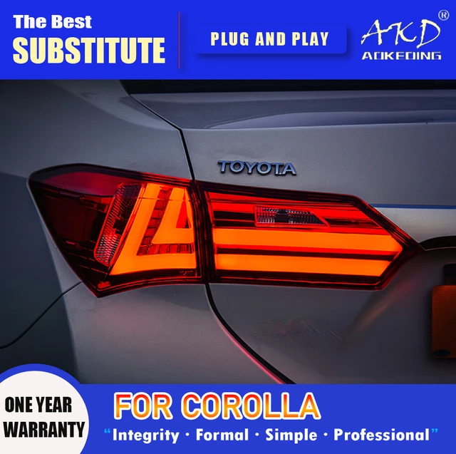 Pair LED Tail Lights Assembly For Toyota Corolla 2014 2015, 56% OFF
