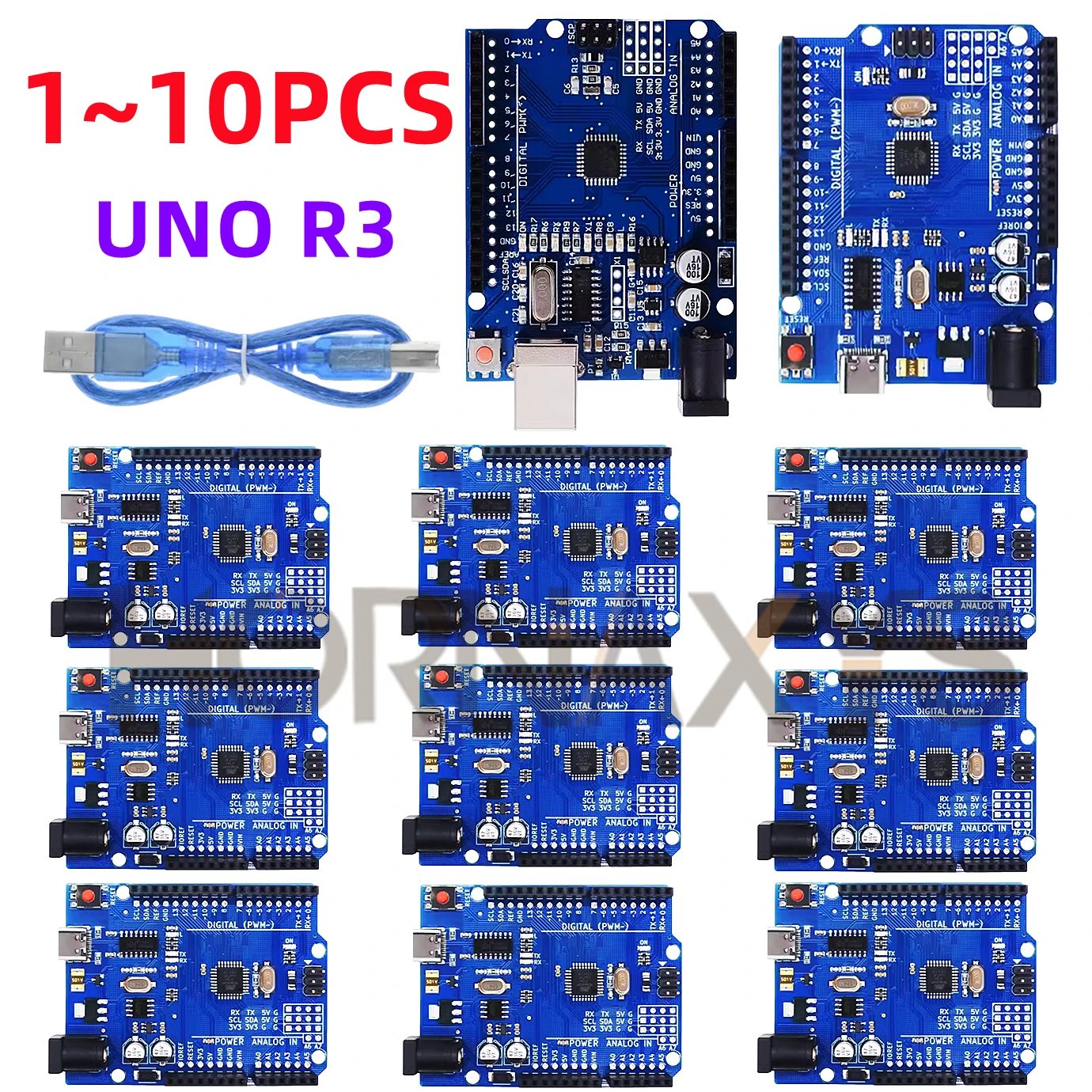 Placa-de-Desenvolvimento-UNO-R3-com-cabo-USB-CH340G-MEGA328P-para-Arduino-ATMEGA328P-AU-16Mhz ...