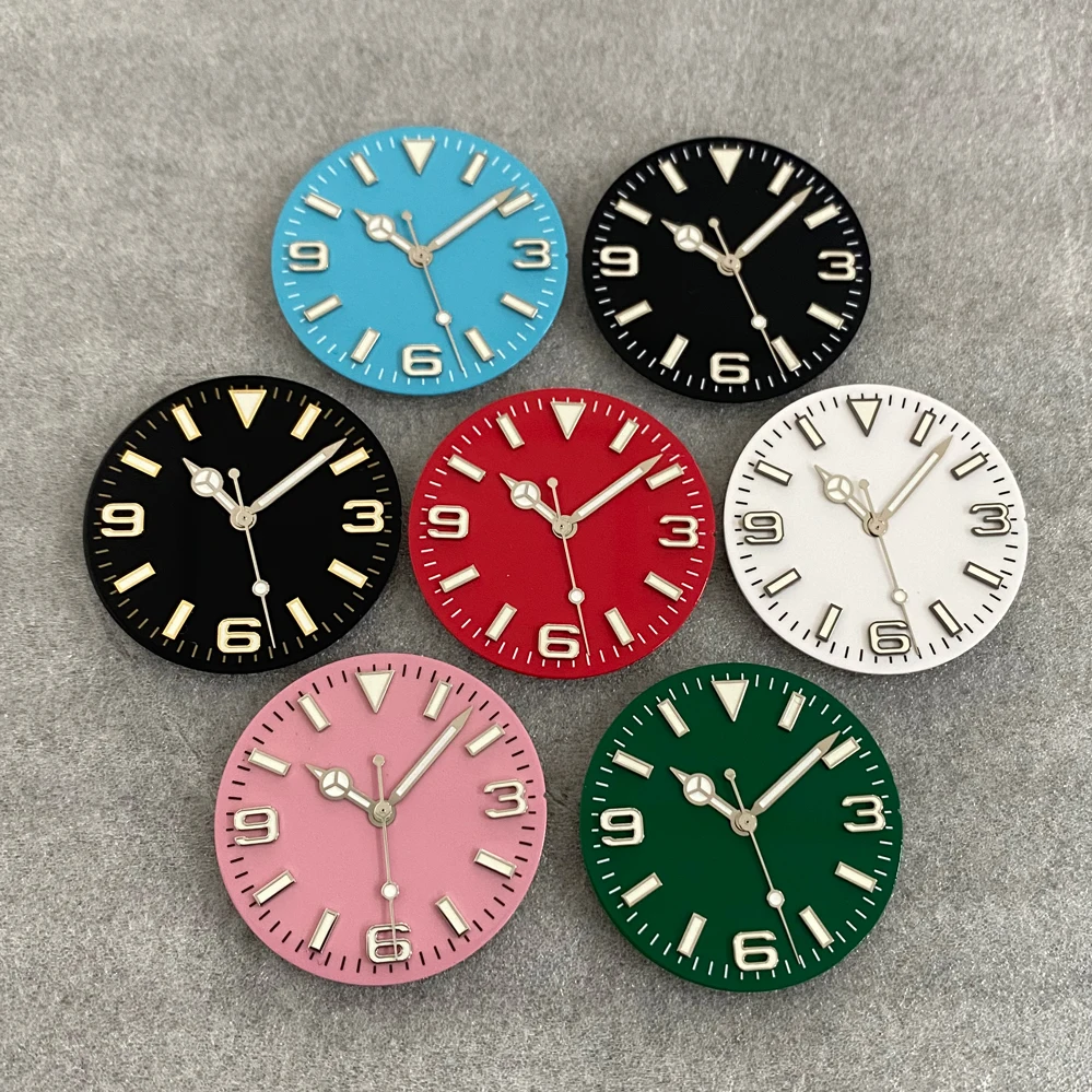 28-5mm-Watch-Dial-Watches-Hands-Green-Luminous-Modified-369-Nail-Watch ...