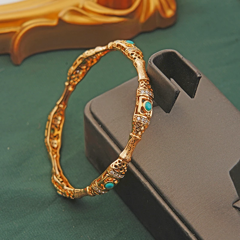Arabian Dubai Wedding Bridal Bracelet Robe Cuff Bracelet Copper ...