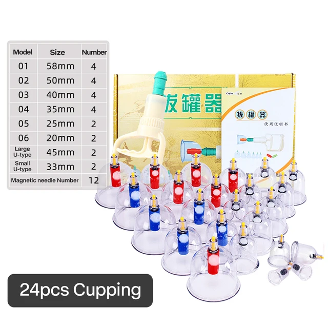 Cofoe 12/24 Cans Vacuum Cupping Machine Manual Cupping Massage Device ...
