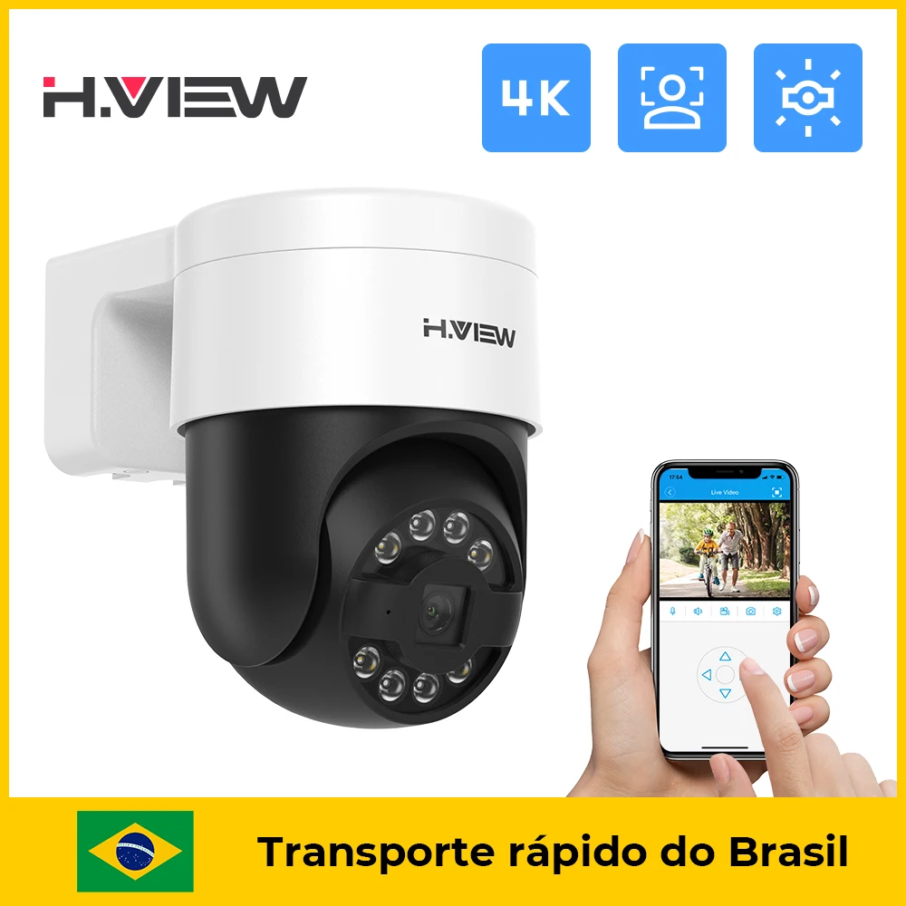 H. View Cctv Segurança Poe Câmera Ip Ptz 5mp 8mp 4k Dome Ao Ar Livre De ...