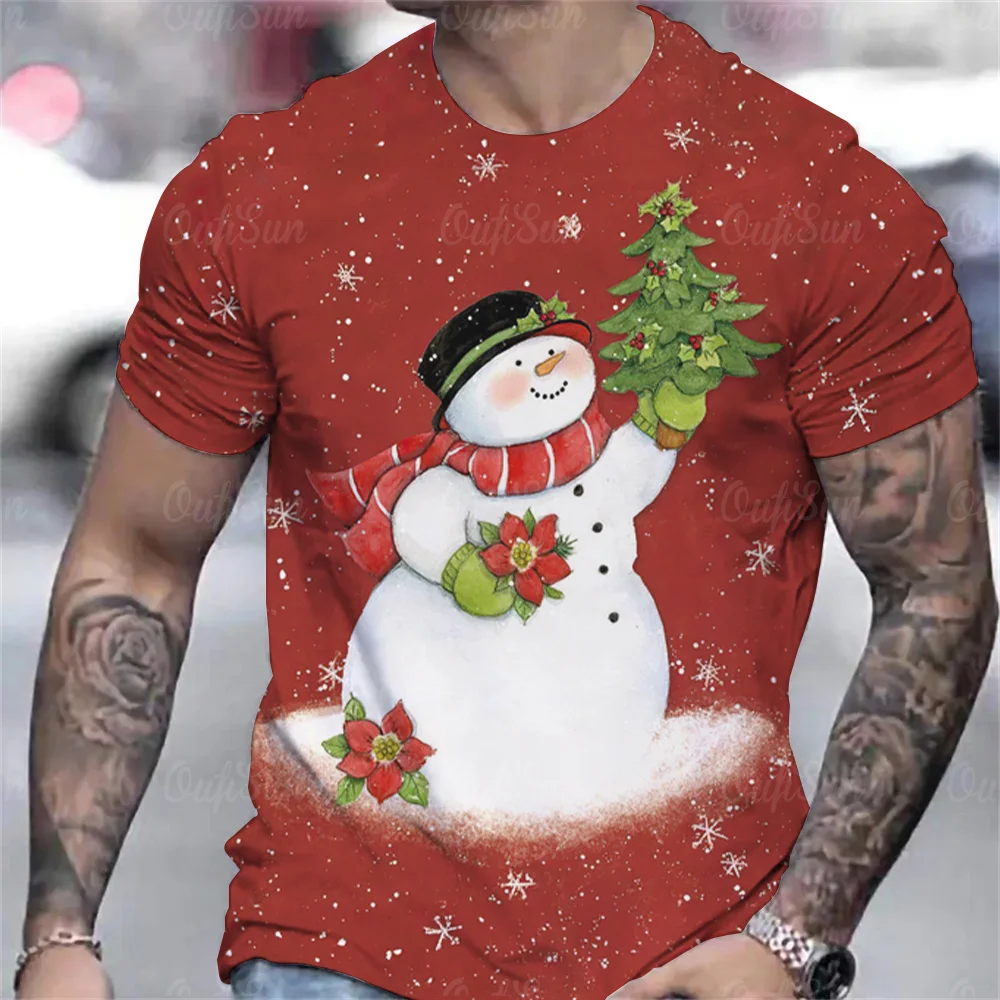 New-Year-Party-Christmas-Carnival-Series-Santa-Claus-Y2K-T-shirt-Train ...
