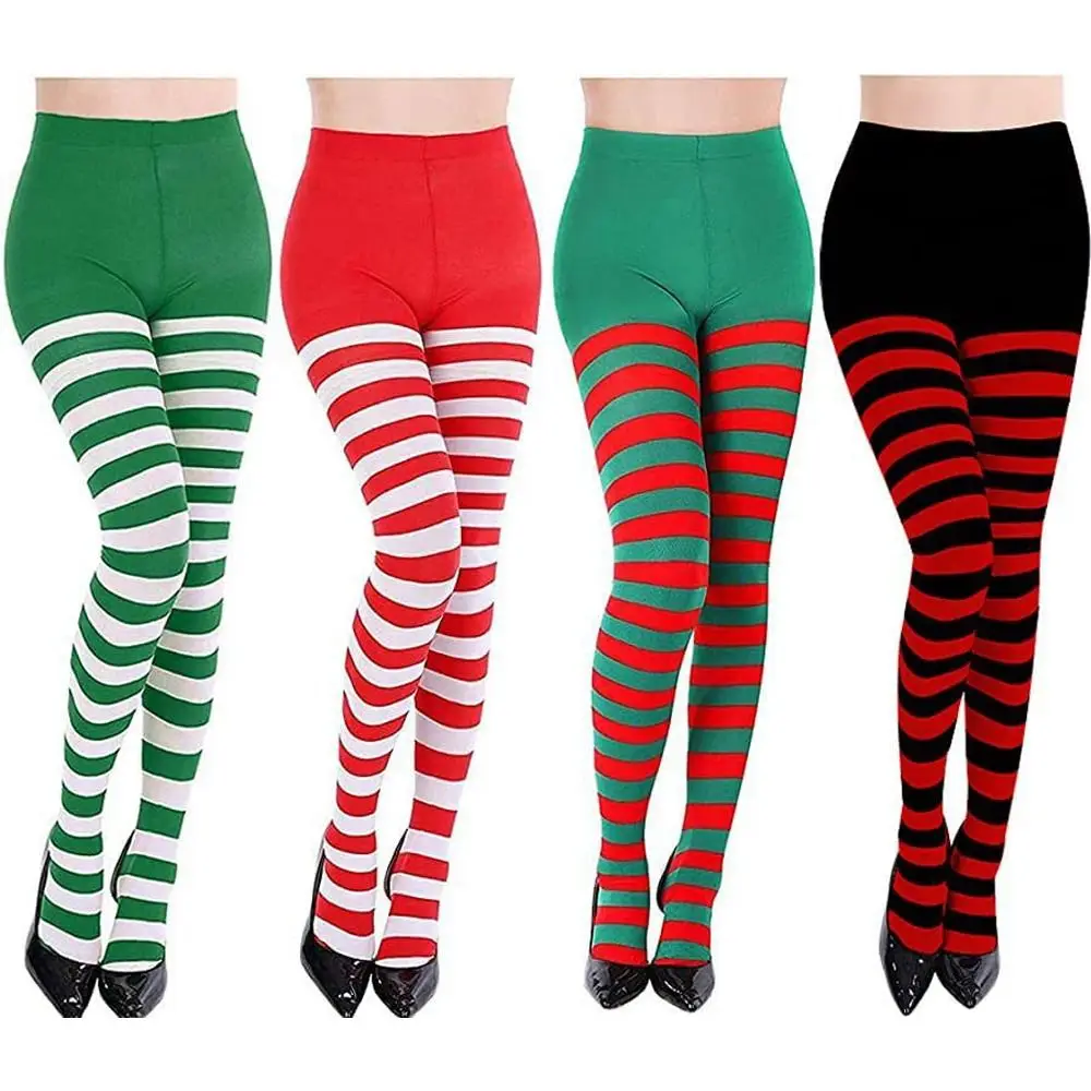 Striped Pantyhose Cute Cosplay Elastic Dance Clubwear Stocks Cotton ...