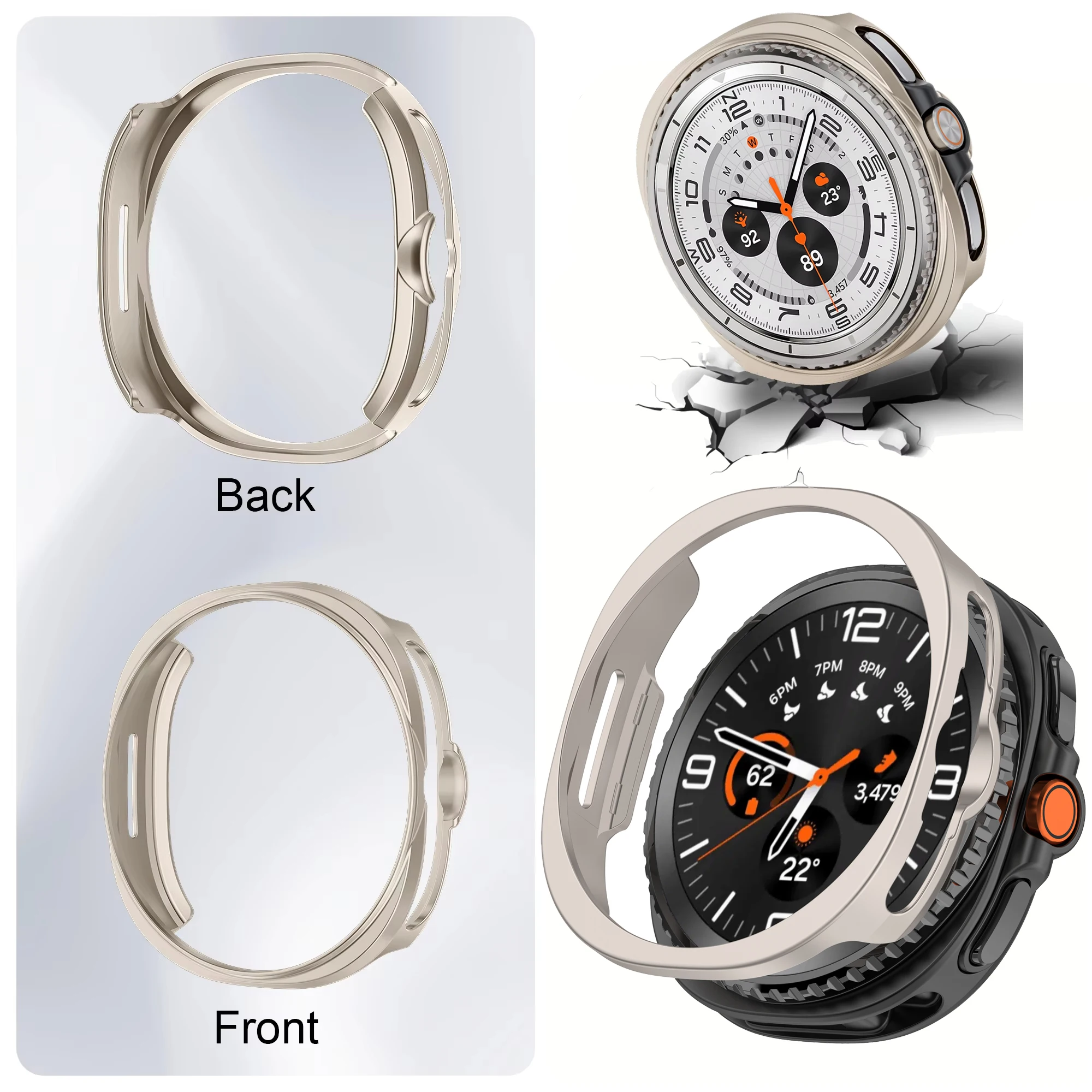 PC Hollow Case For Samsung galaxy watch 8 chassic 46mm Accessories ...