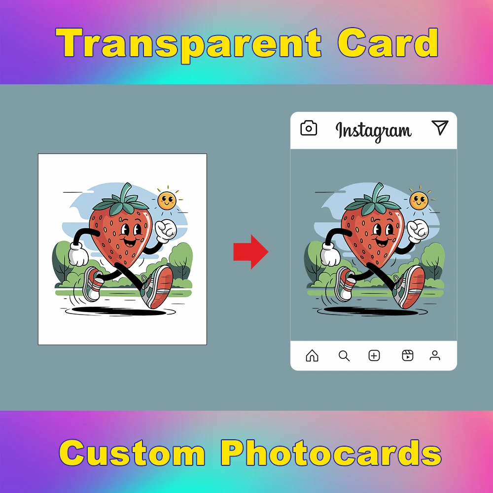 Transparent PVC Business Card Colorful Printing Personalized LOGO Text ...