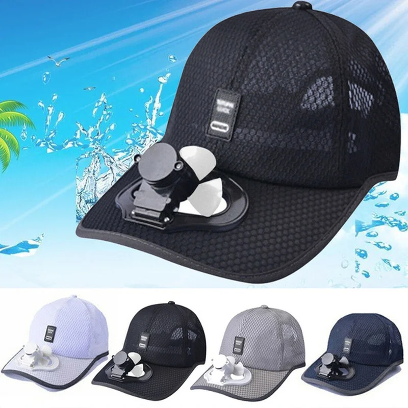 Summer-Fan-Cooling-Baseball-Cap-Hat-USB-Charging-Breathable-Shade ...