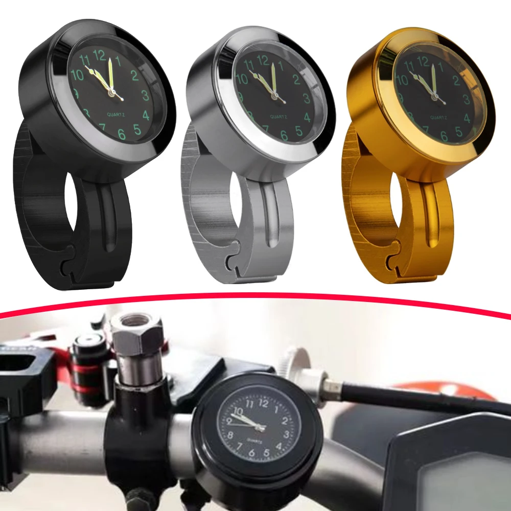 Universal-Motorcycle-Handlebar-Watch-Bike-7-8-22-25mm-Hand-Grip-Bar ...