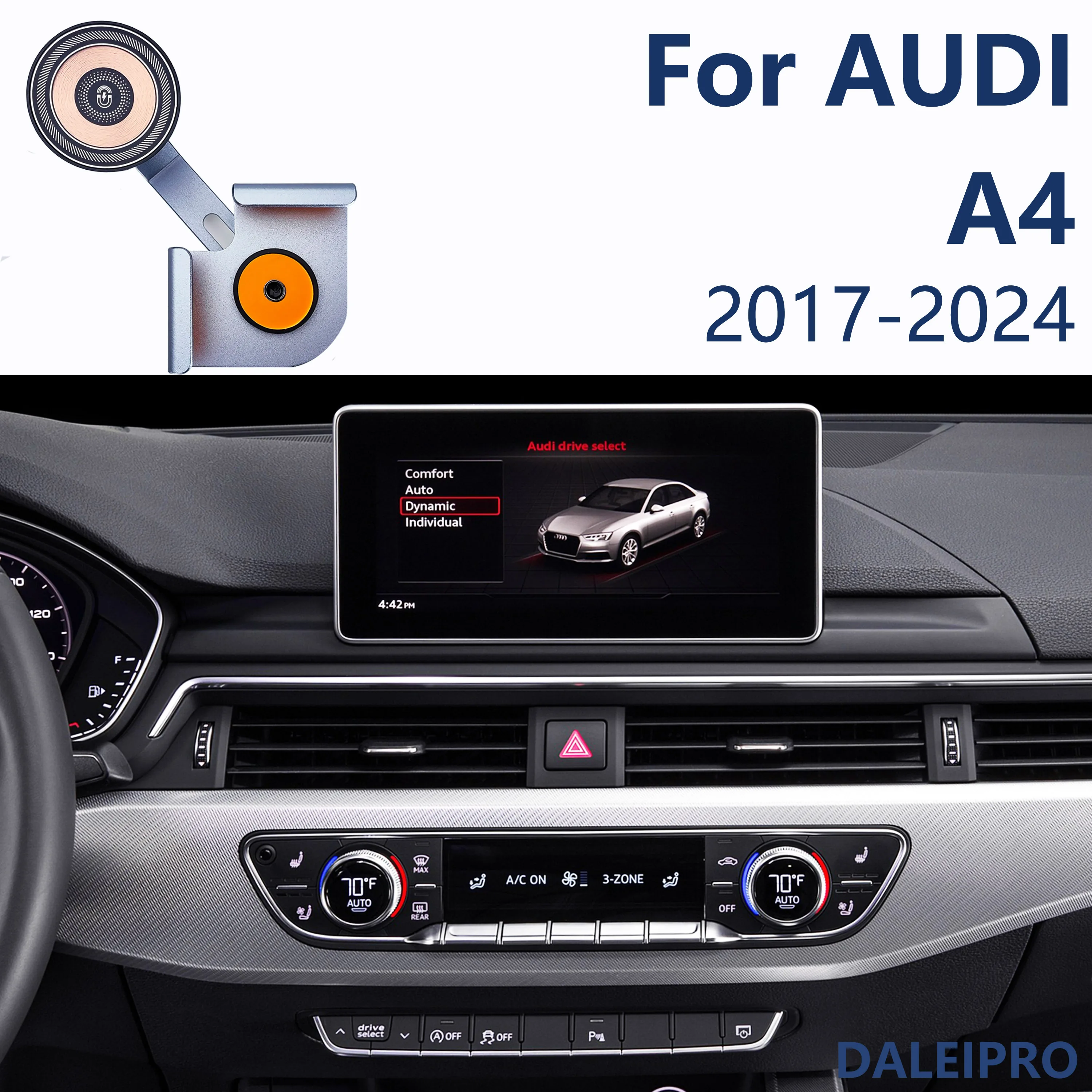 For-Audi-A4-B9-2017-2024-Car-Phone-Holder-Display-Fixed-Magnetic ...