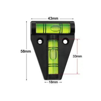 1pcs Horizontal Plastic Mini T Type Spirit Level T-type Scope Triangle ...