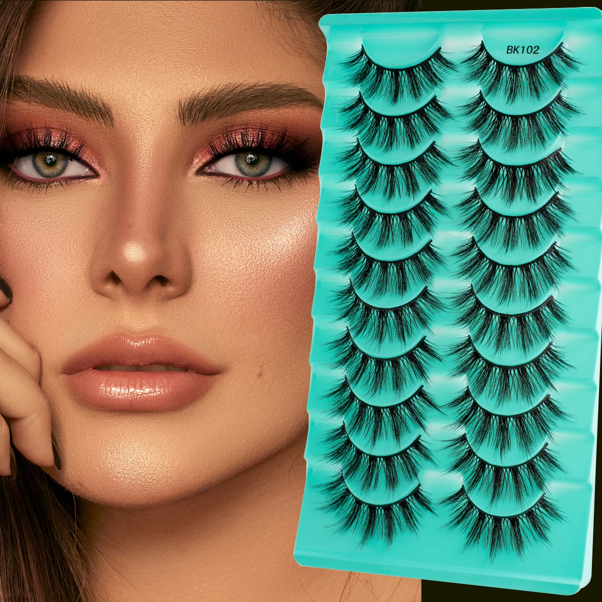 New-3-10-Pairs-3d-Mink-Eyelashes-Dramatic-False-Eye-Lashes-Natural ...