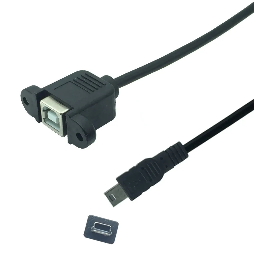 Mini-USB-to-USB-2-0-Type-B-Female-Cable-Extension-Cable-with-Panel ...
