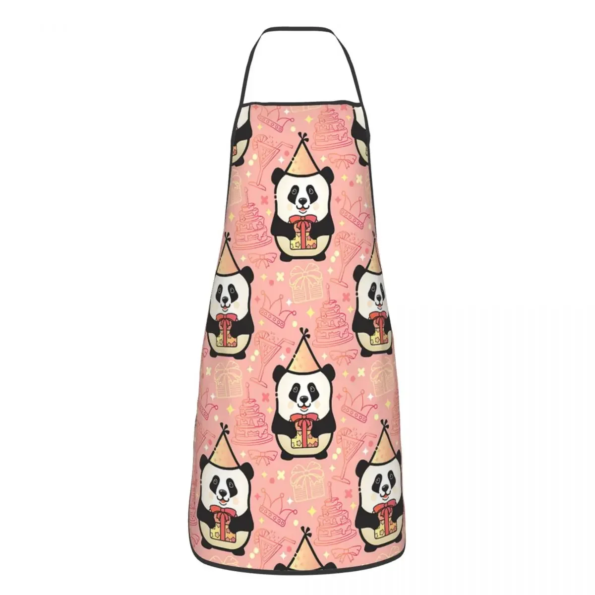 Bib-Funny-Panda-In-Party-Hat-Aprons-for-Men-Women-Unisex-Adult-Chef ...