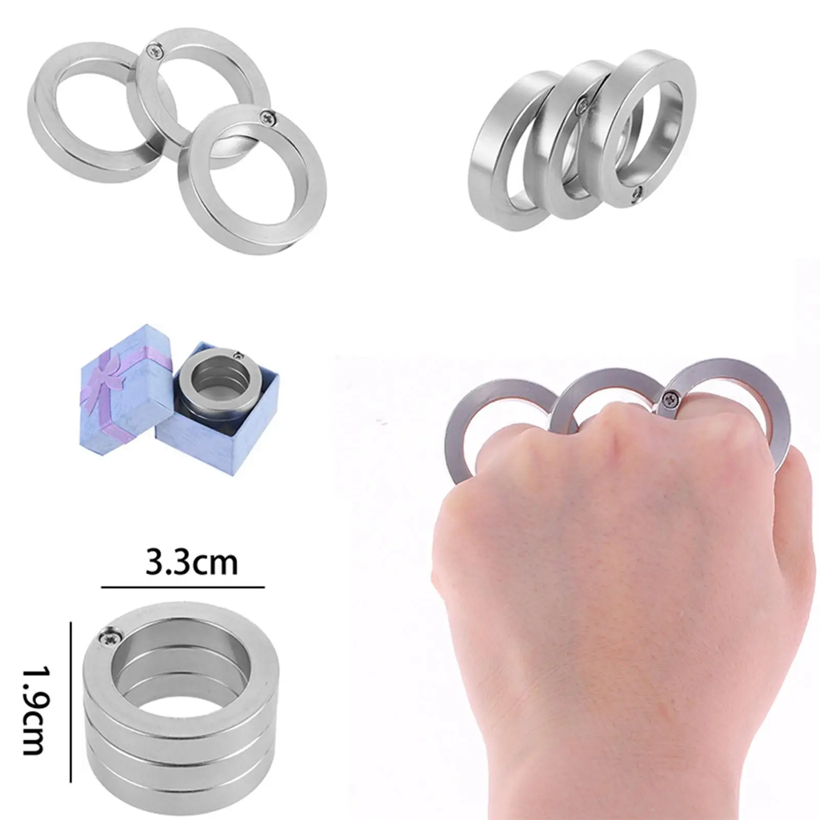 Outdoor Foldable Ring Wear Resistant Solid Simple Man Ring Finger Clasp ...