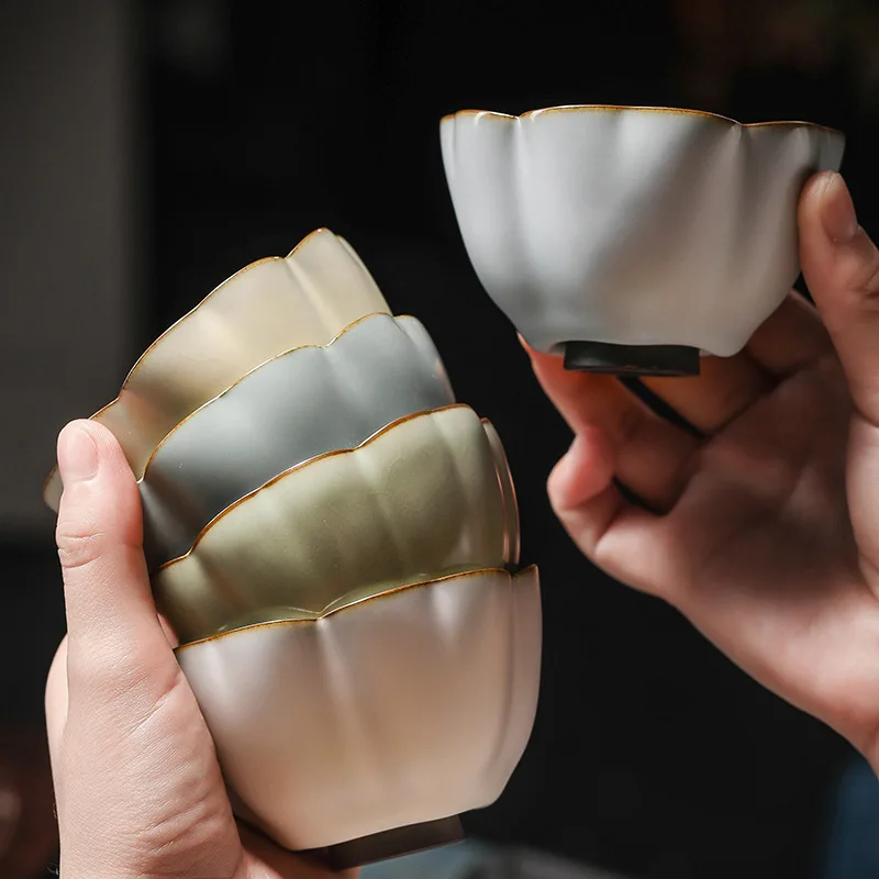 Ceramic Tea Set High End Tea Cup Kung Fu Tea Cup Ru Ware Tea Cup Ruyao ...