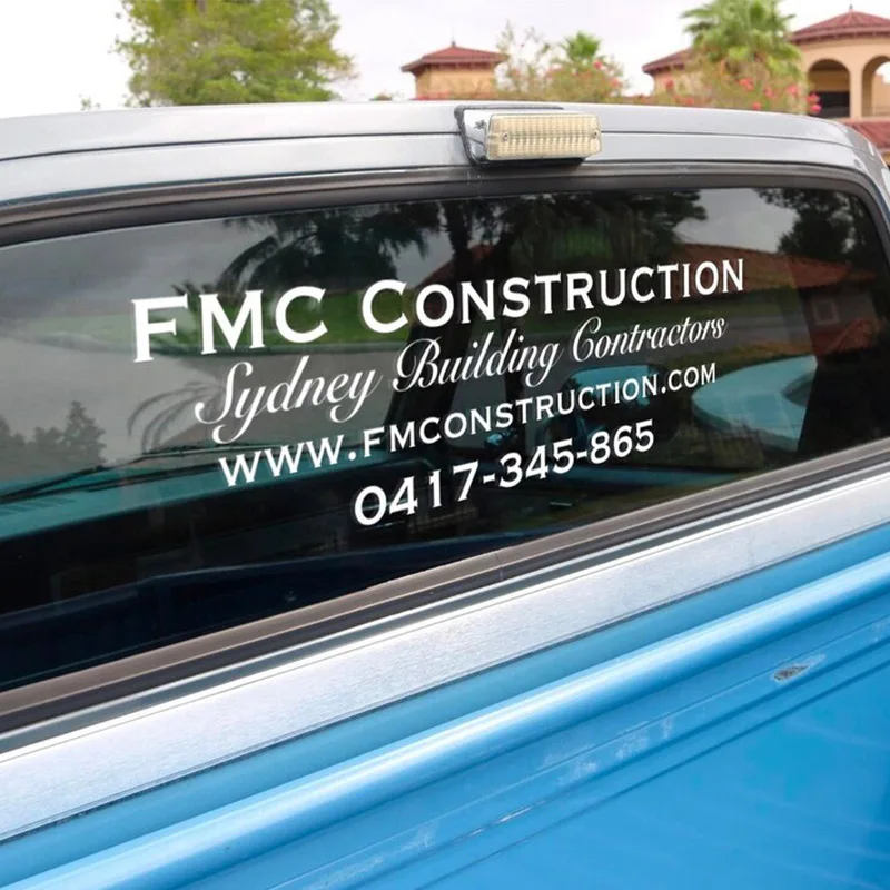 1PC Personalized Business Advertising Text Vinyl Sticker For Car Window ...