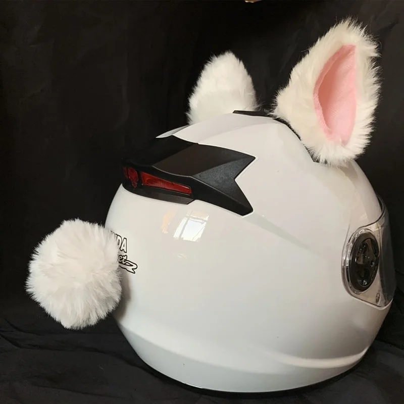 Creative-Cute-Motorcycle-Helmet-Plush-Cat-Ears-1Pair-Motocross-Helmet ...