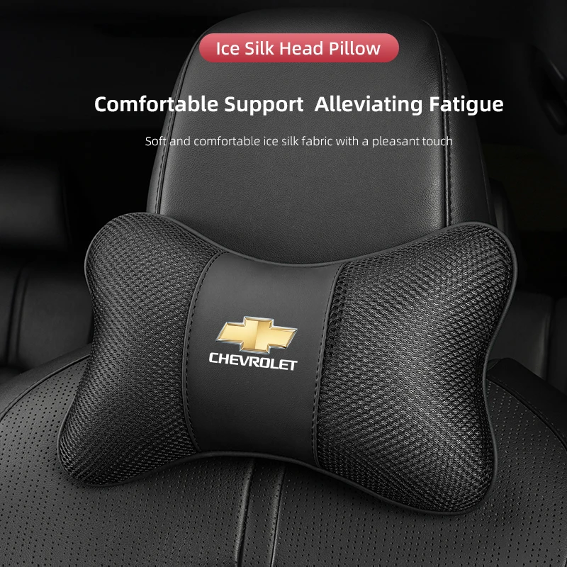 High-end Ice Silk Car Seat Headrest Memory Foam Comfort Pillow Auto ...