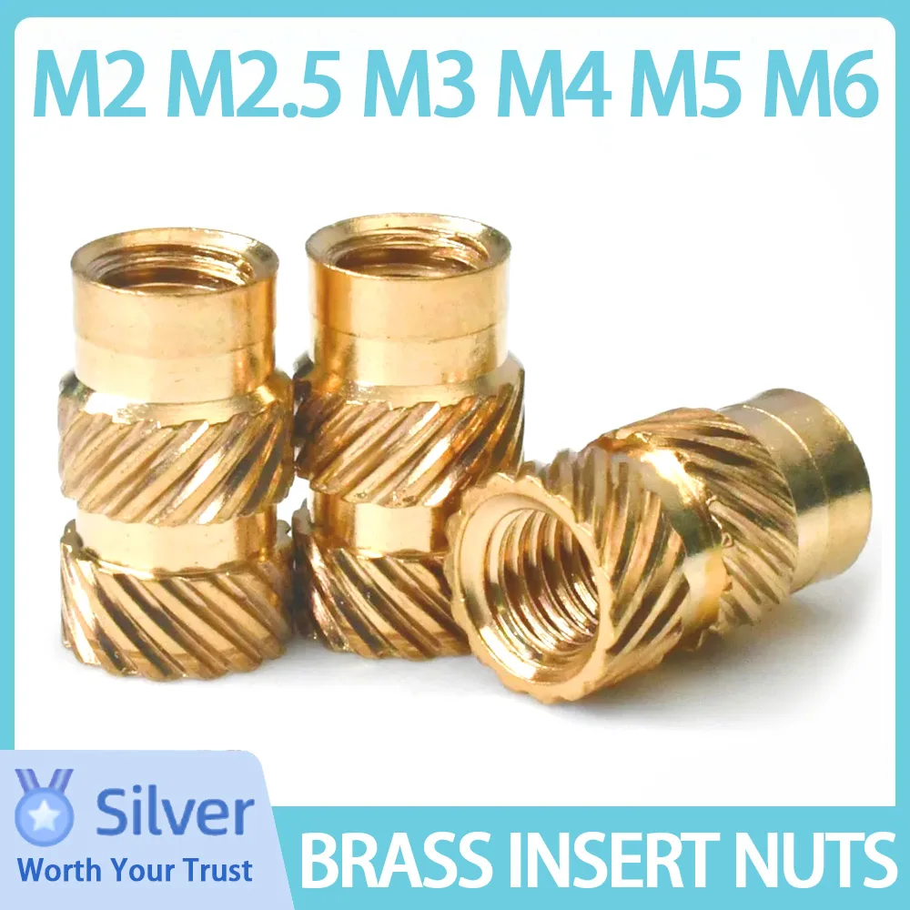 M2-M2-5-M3-M4-M5-M6-Brass-Insert-Nut-Hot-Melt-Knurled-Embed-Injection ...