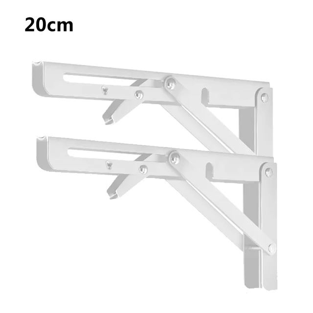 2Pcs Triangle Folding Angle Bracket Heavy Support Adjustable Wall ...