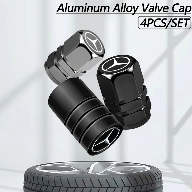Alum-nio-Alloy-Car-Wheel-Tire-Valve-Caps-Stem-Cover-para-Mercedes-Benz ...