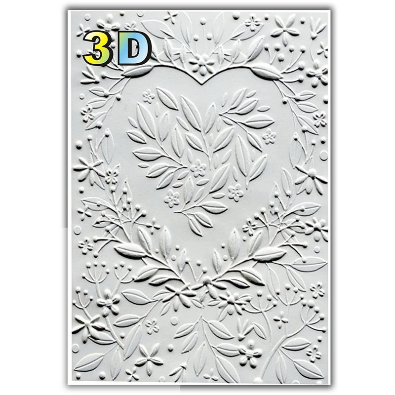 New Heart-shaped Bouquet 3d Embossed Plastic Embossed Folder ...