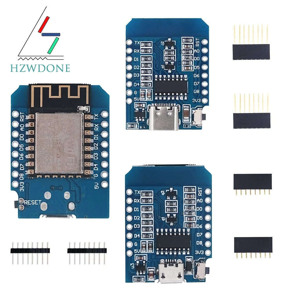 Type C Micro Usb D1 Mini Nodemcu Esp8266 Esp 12f Mini Nodemcu Lua 4m Bytes Wifi