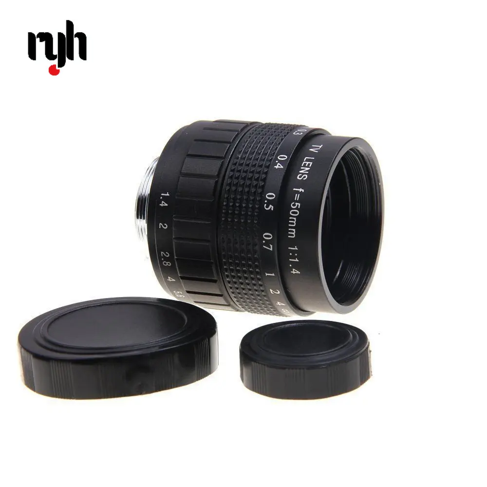 RYH-50mm-F1-4-CCTV-TV-Movie-lens-C-Mount-Macro-ring-For-Samsung-NX ...