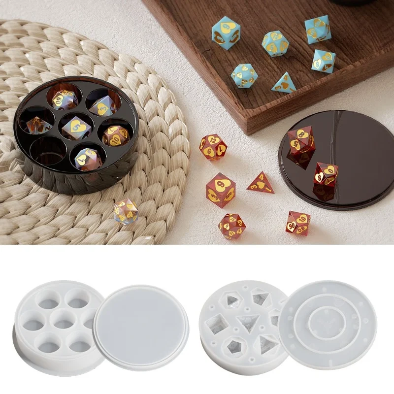 Love-Dice-Seven-Piece-Set-Storage-Box-Resin-Mold-DIY-Game-Set-Box ...