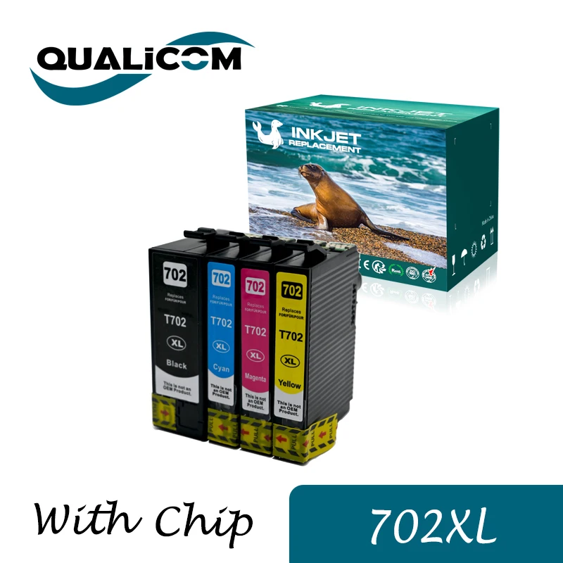 4Packs-Ink-Cartridge-702-702XL-T702-T702XL-use-compatible-for-Epson ...