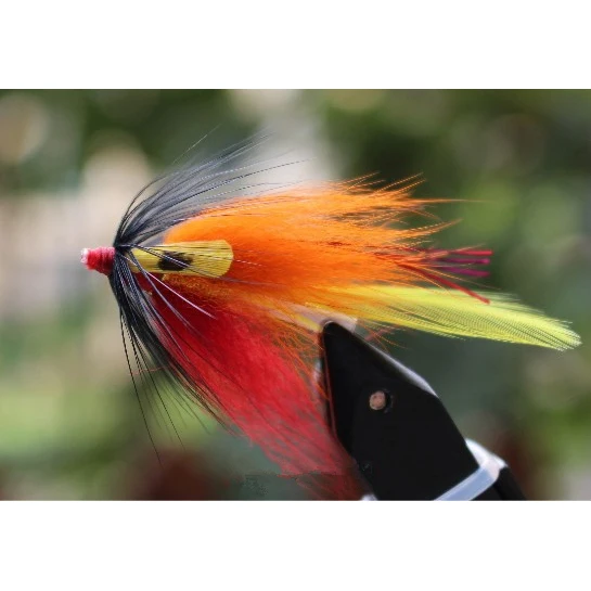 Tigofly 12 pcs/lot Orange Body Yellow Tail Tube Fly Streamer Fly Salmon ...