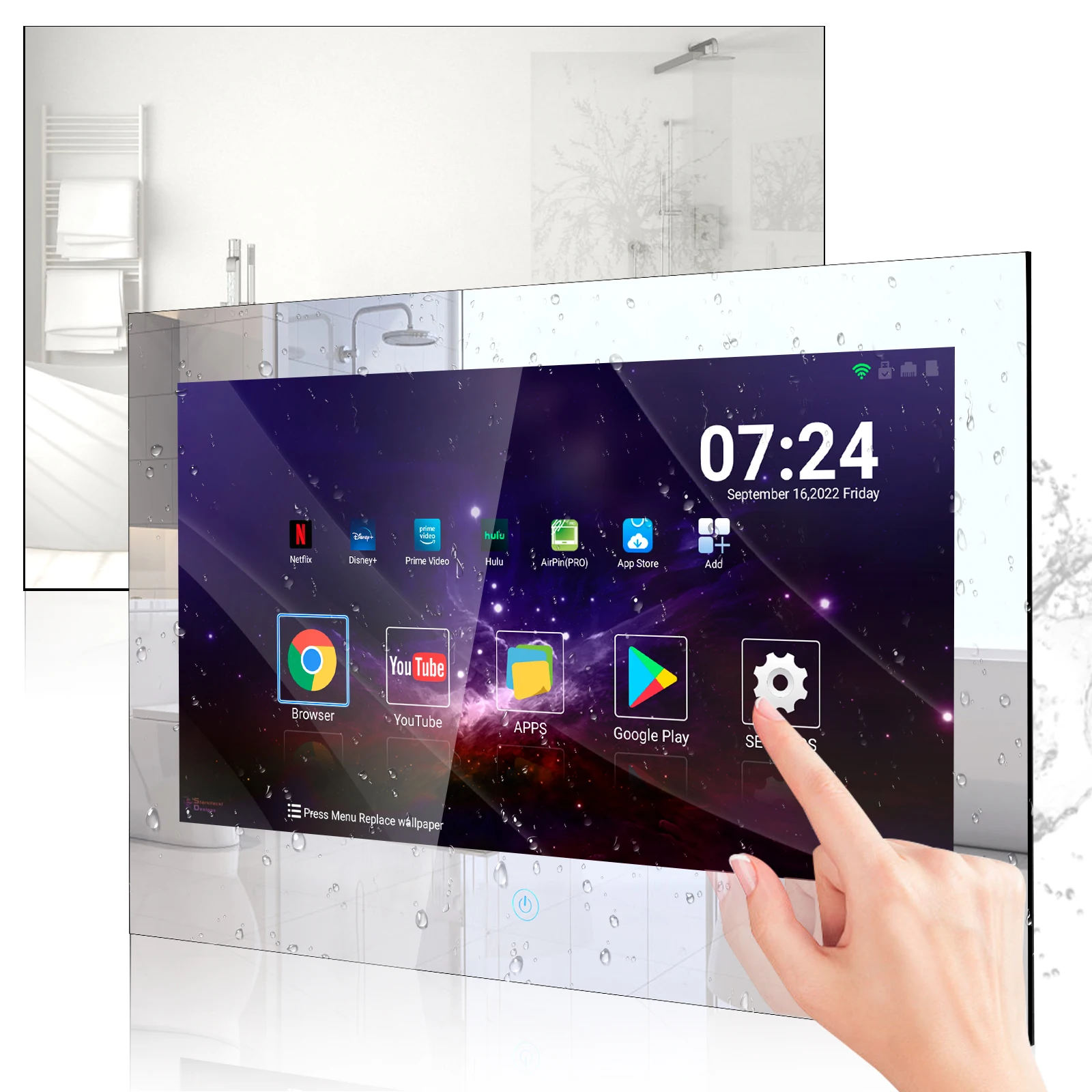 2023-Latest-Model-Haocrown-32-Waterproof-Smart-Touch-Screen-Bathroom ...