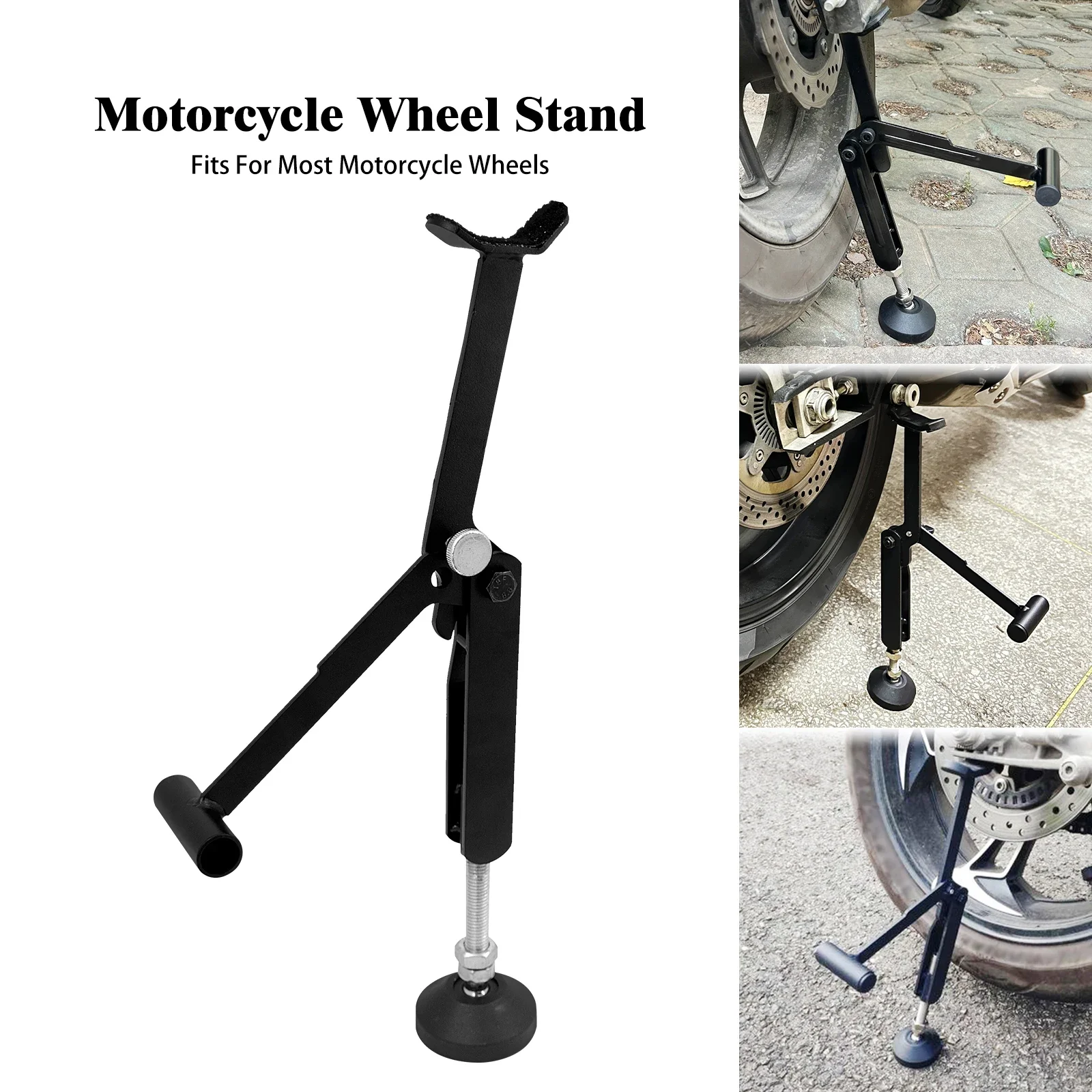 Motorcycle Jack Kickstand Portable Wheel Support Side Stand Saving ...