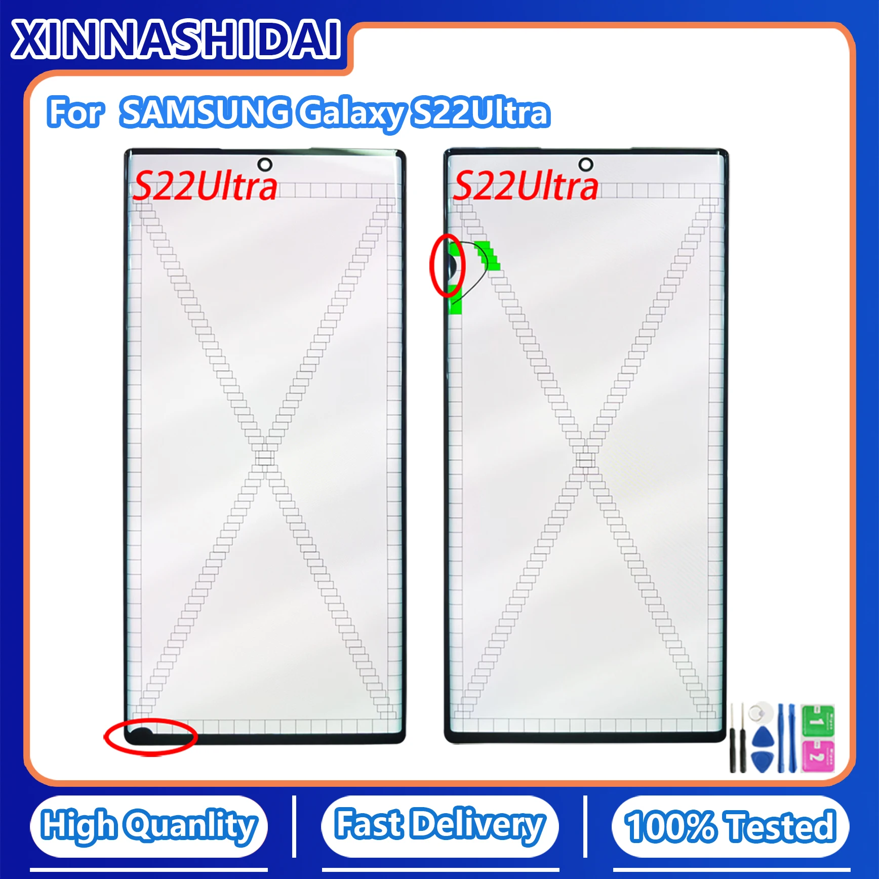 Dot-AMOLED-Display-For-Samsung-S22-Ultra-LCD-Touch-Screen-Digitizer-For ...