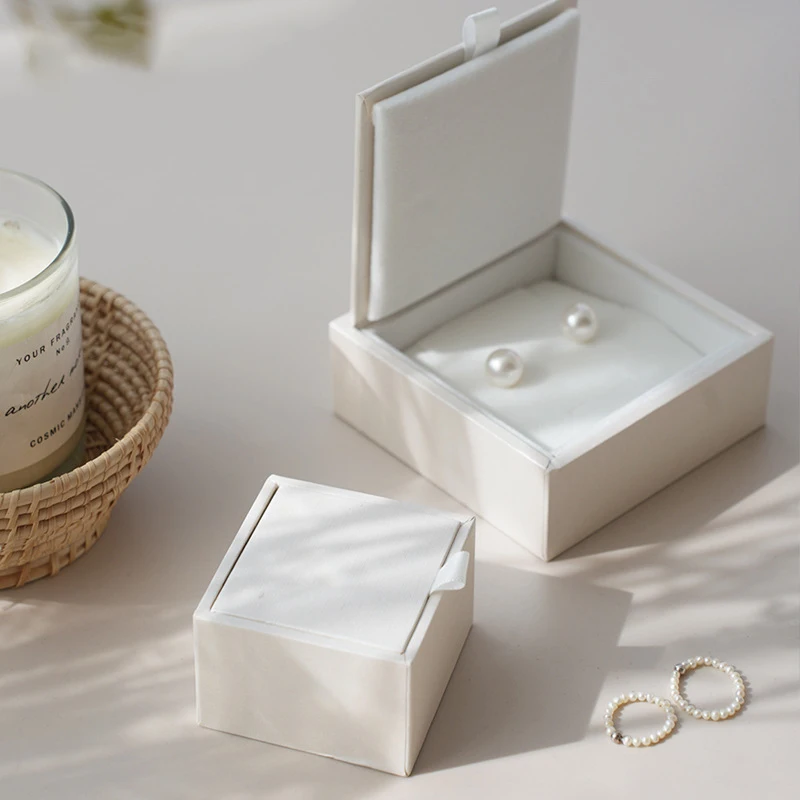 White-Satin-Jewelry-Box-Ring-Box-Necklace-Earrings-Gift-Packaging ...