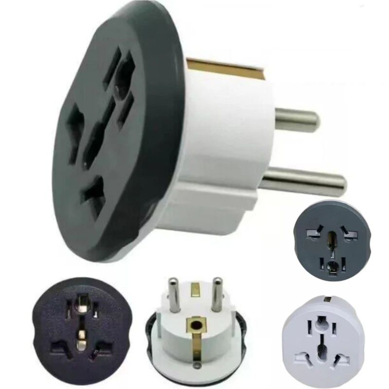 16A Universal EU Travel Adapter Euro Converter UK US AU to EU AC Power ...