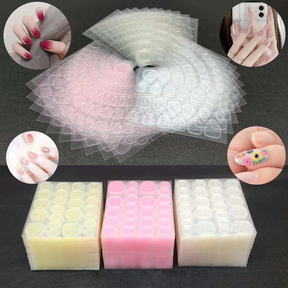 120pcs-5-Sheets-Nail-Jelly-Glue-Double-Sided-False-Nail-Stickers ...