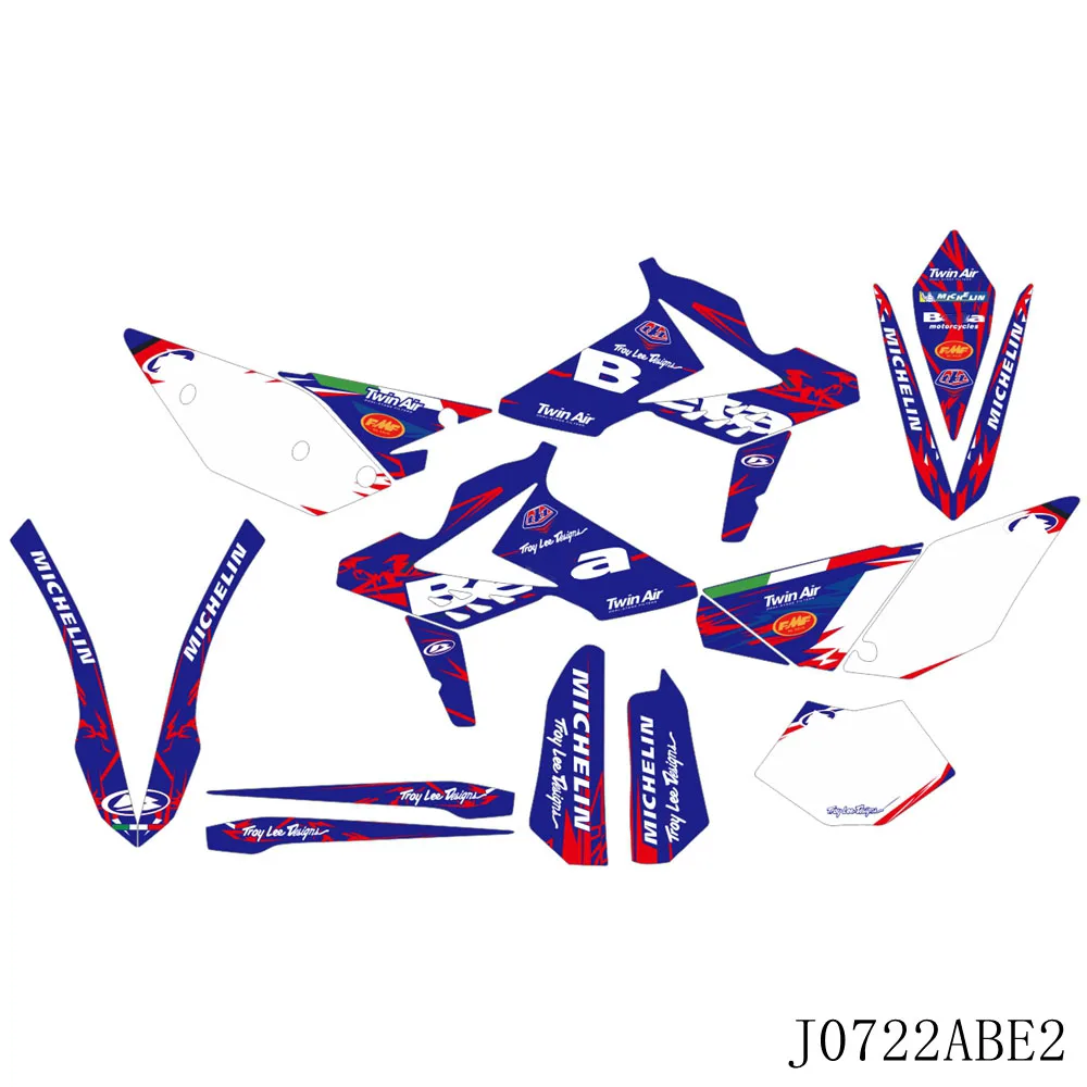 Full Graphics Decals Stickers Motorcycle Background Custom Number For ...