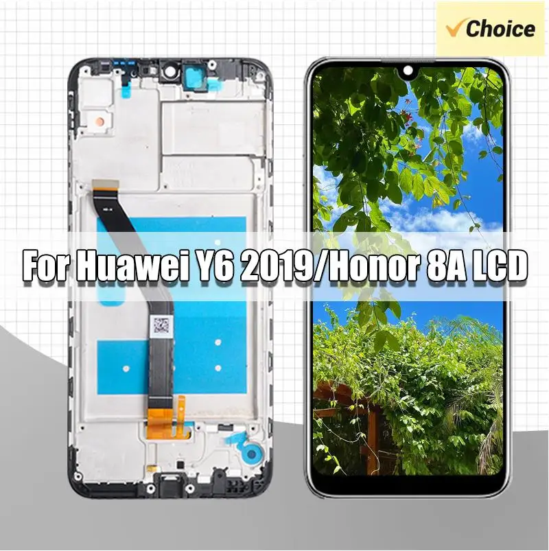 For Huawei Y6 2019 LCD Touch Screen Digitizer Repair Parts Y6S 2019 Assembly For Honor 8A ...